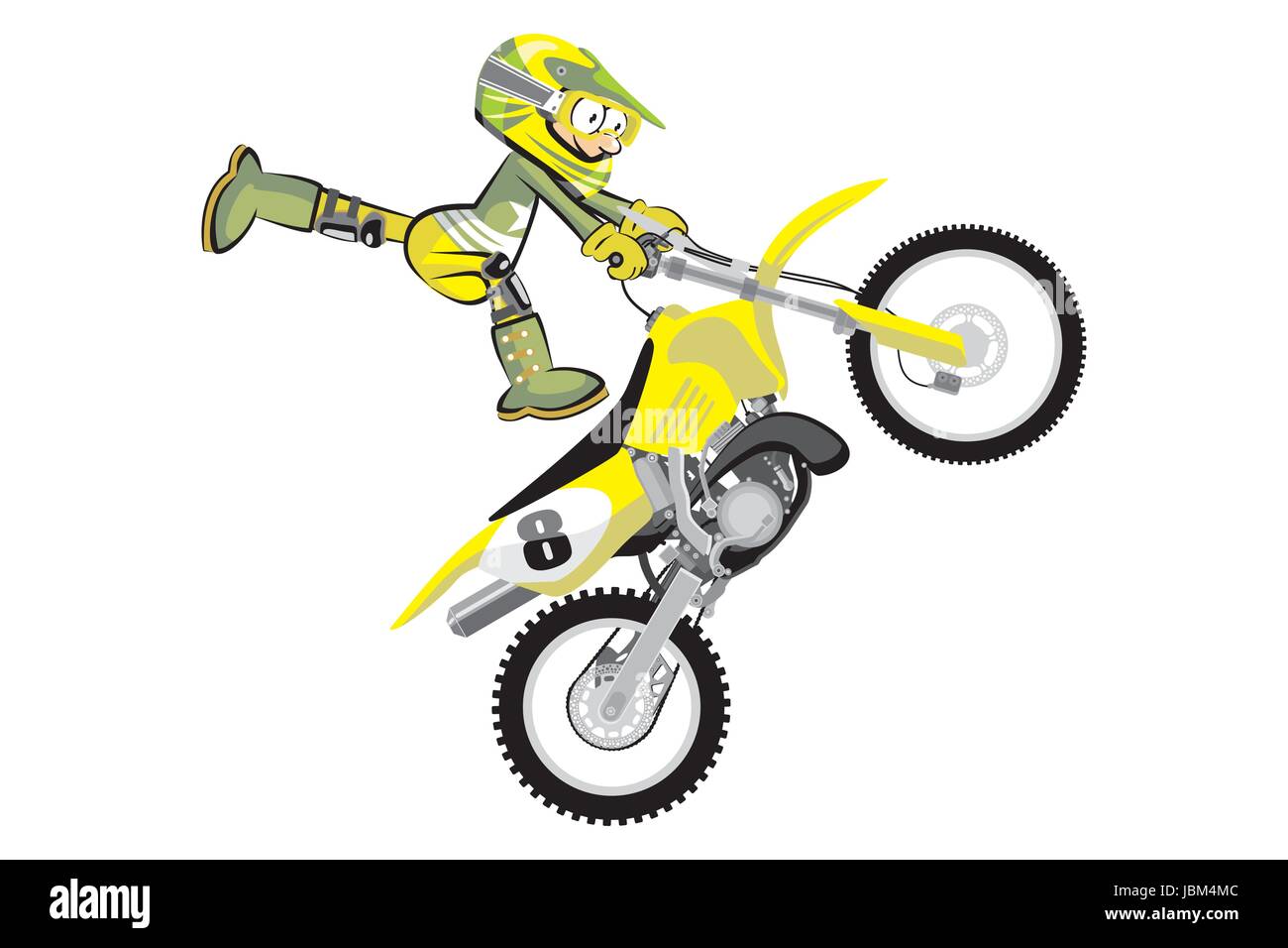 Motocross freestyle jumping Stock Vector Images - Alamy