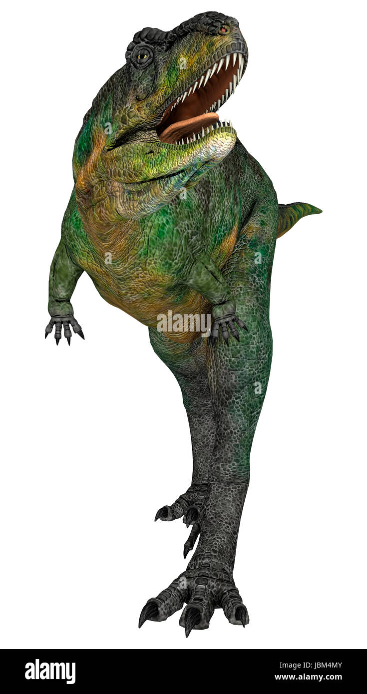 3D digital render of a crying dinosaur Aucasaurus isolated on white ...