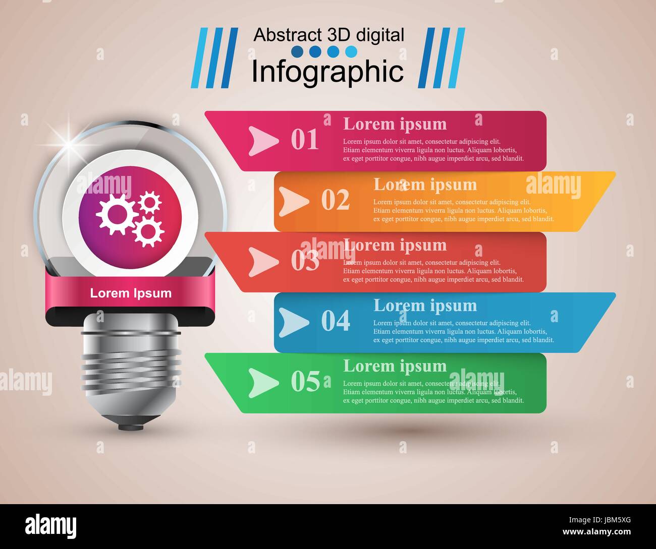 Infographic design. Bulb, Light icon Stock Vector Image & Art - Alamy