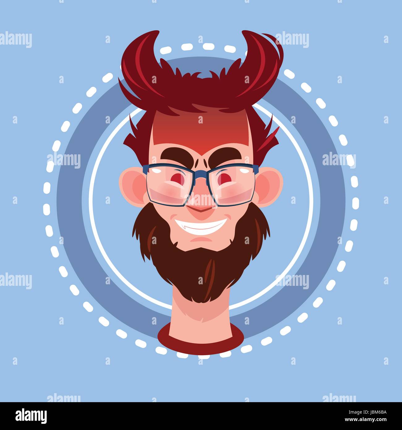 Profile Icon Male Emotion Avatar, Man Cartoon Portrait Angry Face Stock ...