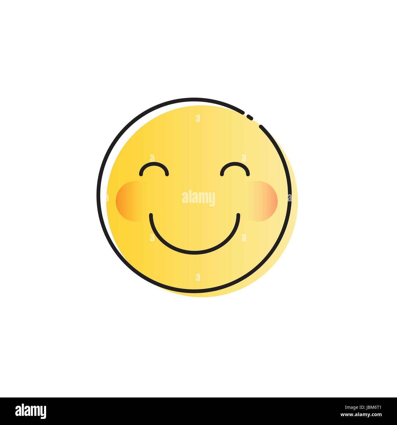 Yellow Smiling Cartoon Face Shy Positive People Emotion Icon Stock ... Yellow Smiling Cartoon Face Shy Positive People Emotion Icon Stock ...