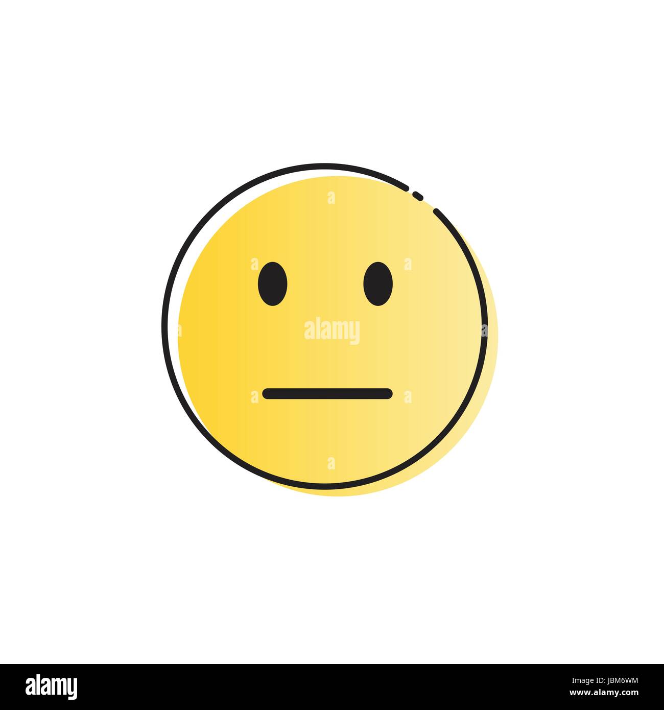 Yellow Cartoon Face Sad Negative People Emotion Icon Stock Vector Image ...