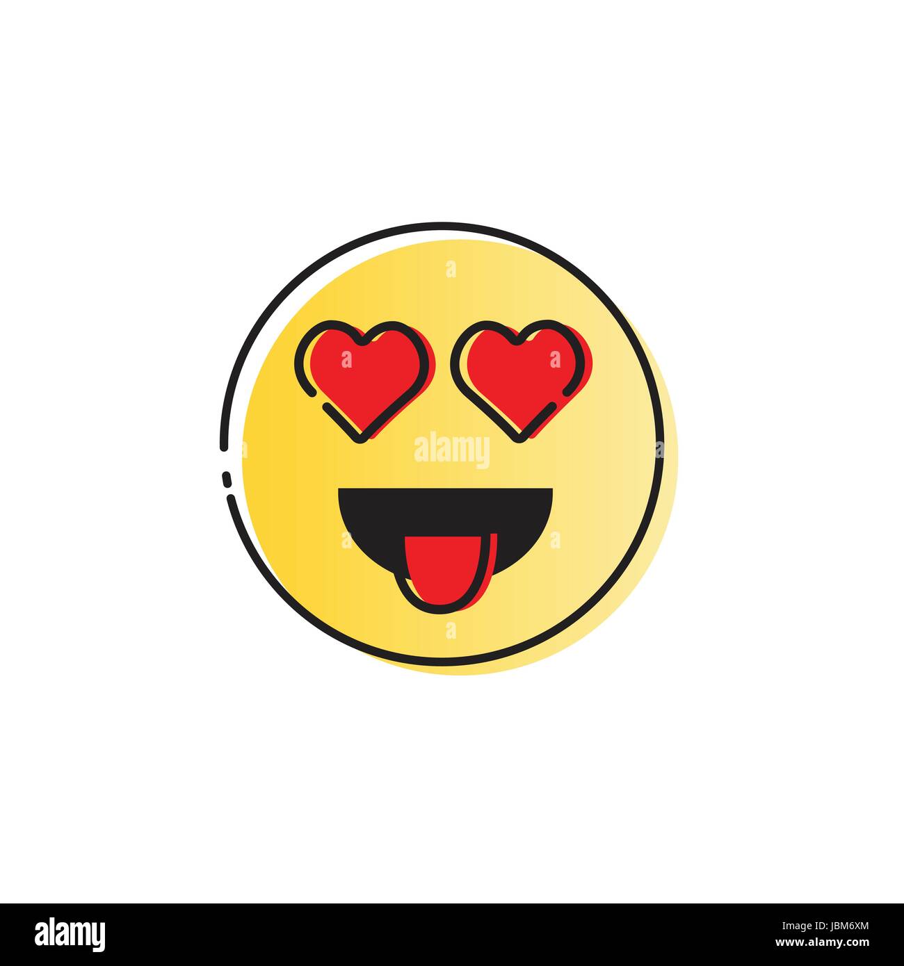Yellow Smiling Cartoon Face Positive People Emotion Icon Stock Vector ...