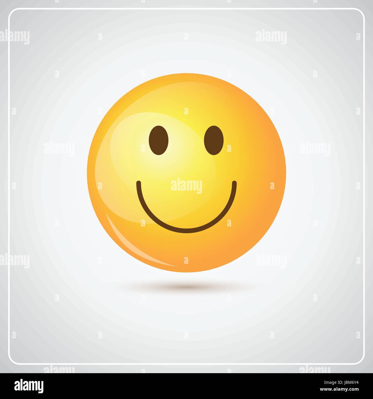 Yellow Smiling Cartoon Face Positive People Emotion Icon Stock Vector ...