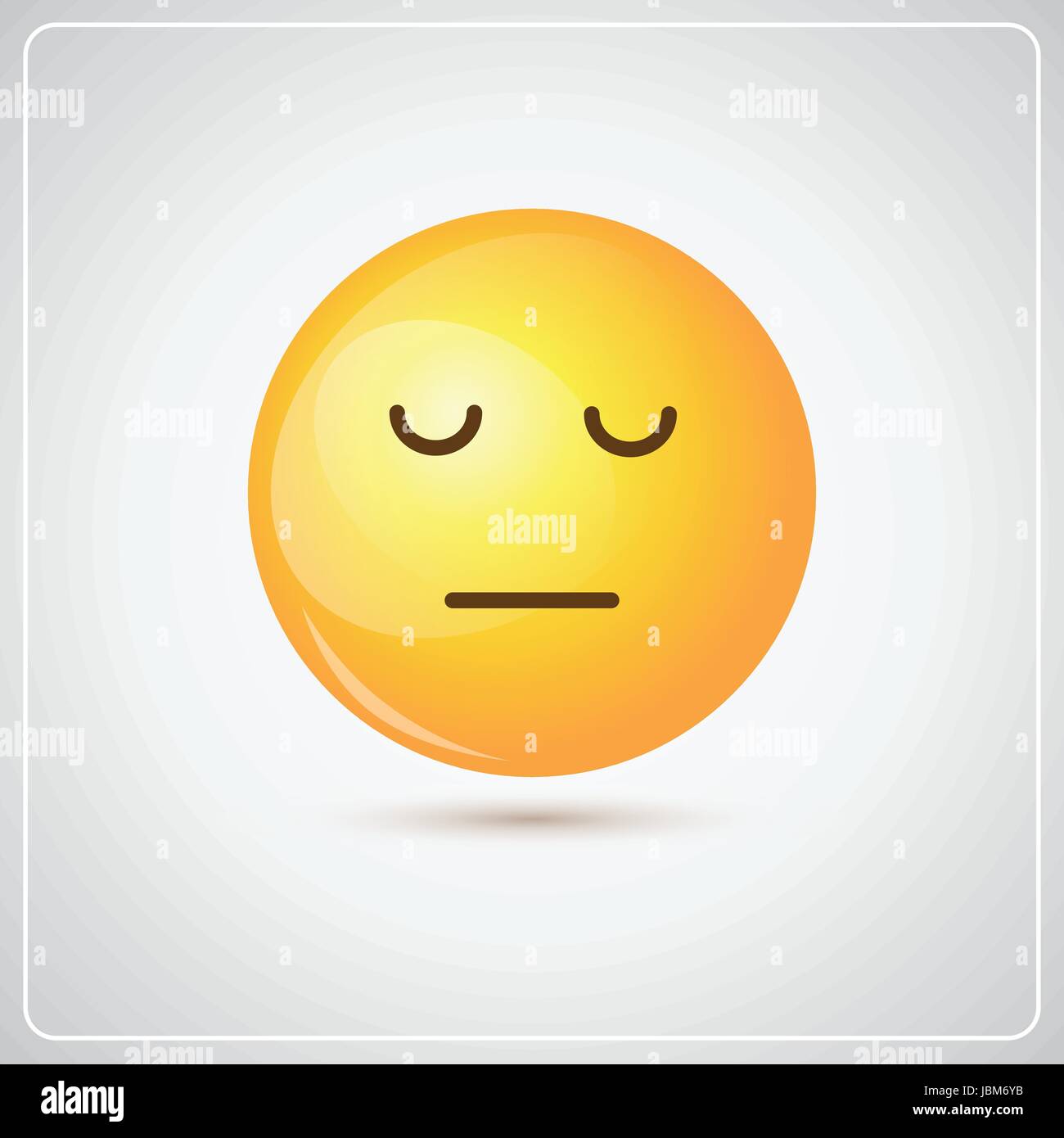 Yellow Cartoon Face Sad Negative People Emotion Icon Stock Vector Image ...