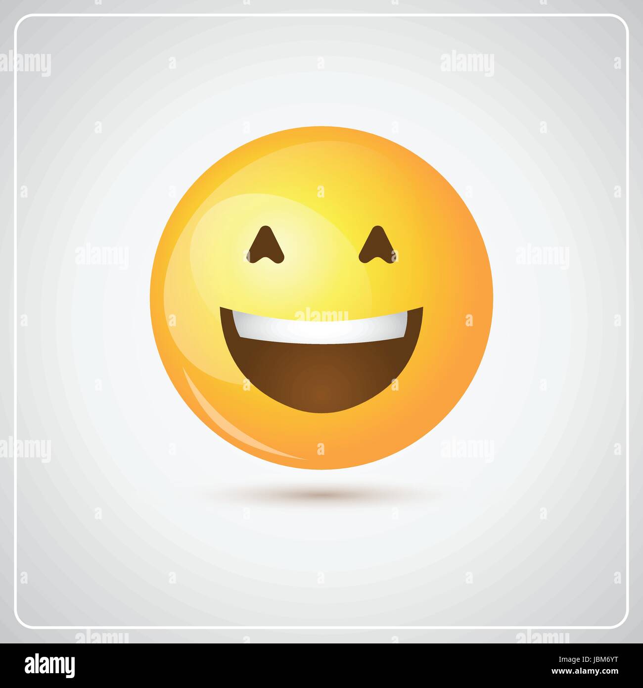 Smiley face yellow eyes mouth Stock Vector Images - Alamy