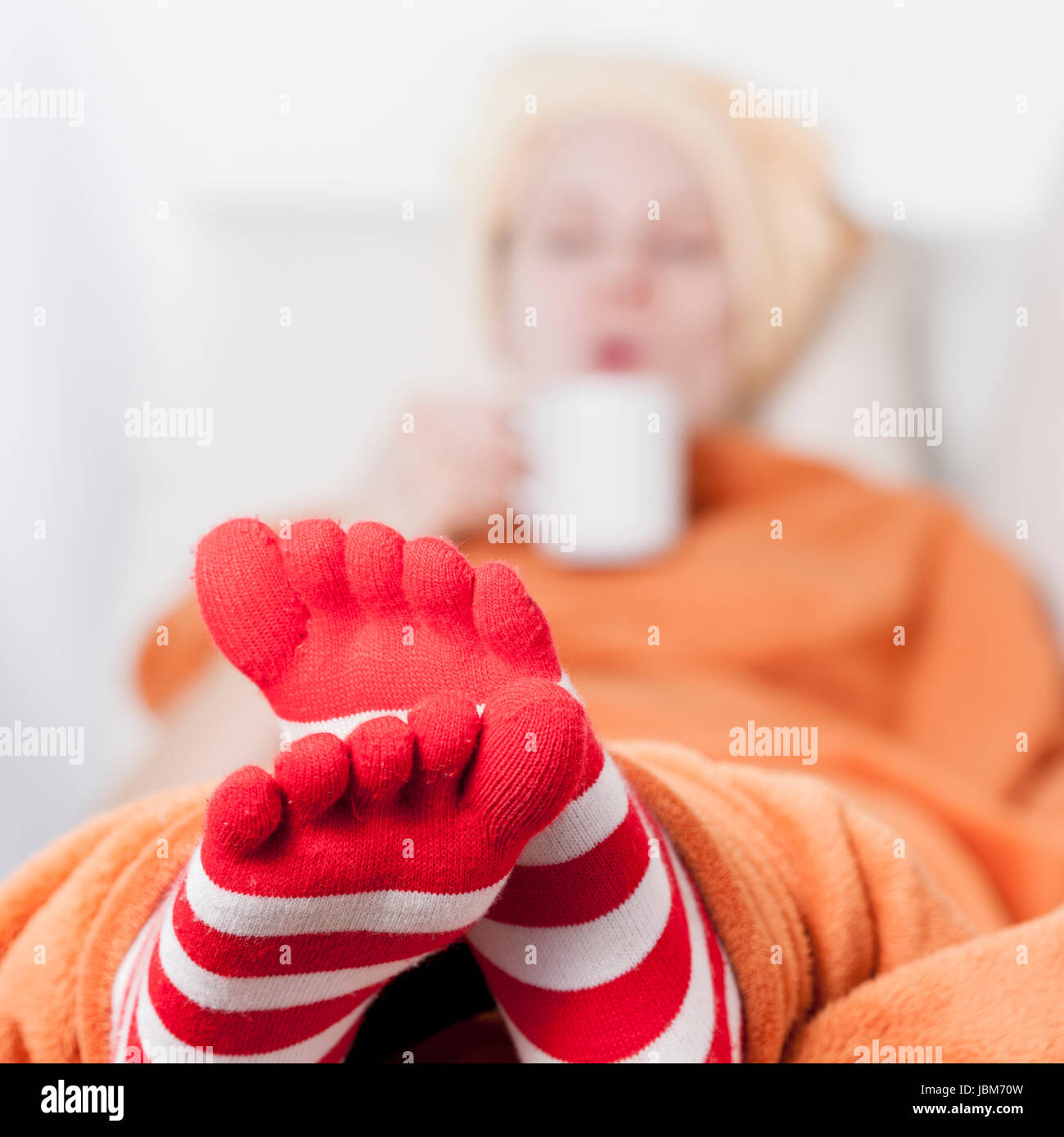 Women red toes feet hi-res stock photography and images - Alamy