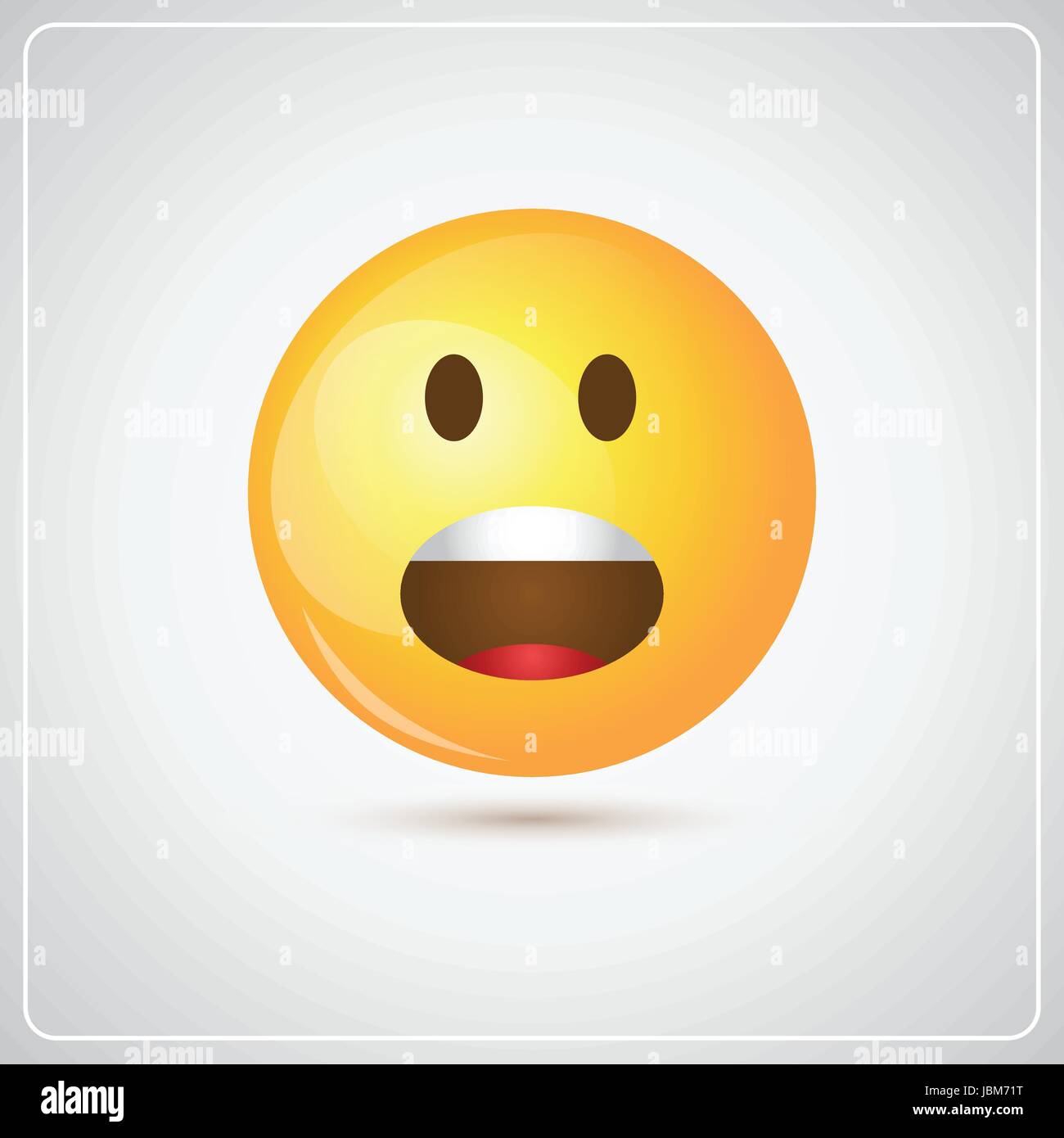 Yellow Cartoon Face Screaming People Emotion Icon Stock Vector Image ...