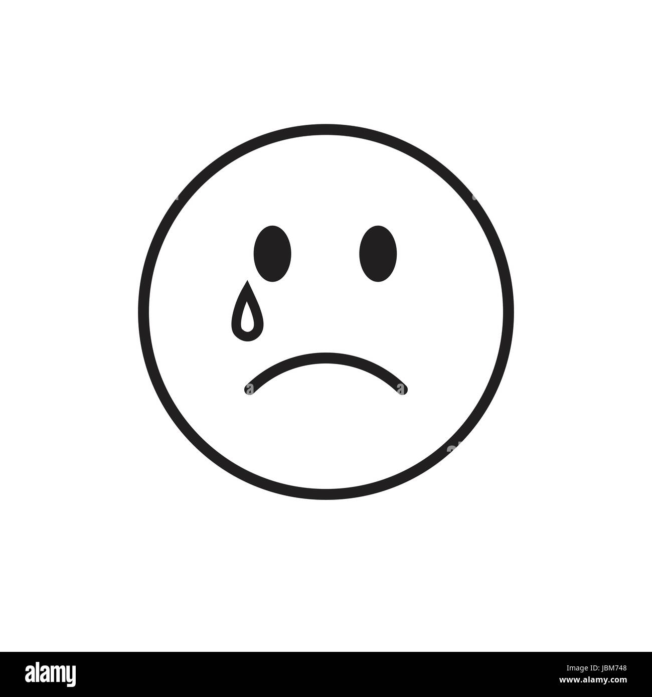 Cartoon Face Cry Tears People Emotion Icon Stock Vector Image & Art - Alamy