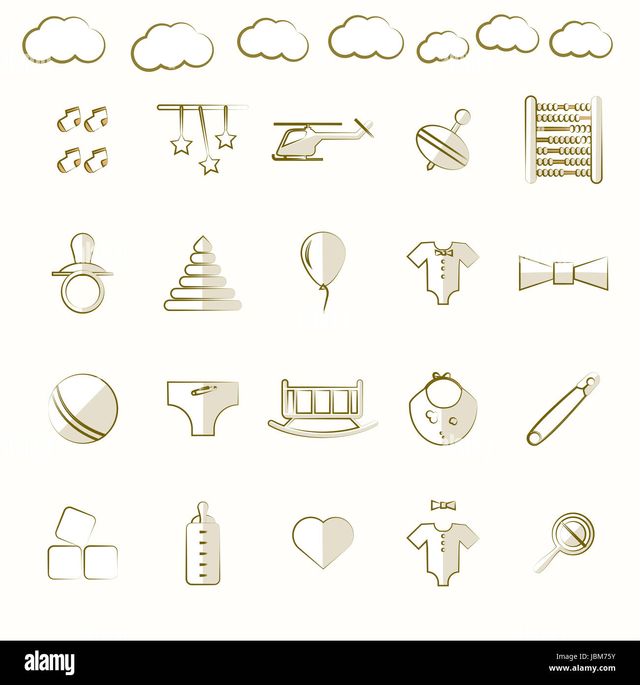 Kid icons cute children Cut Out Stock Images & Pictures - Alamy