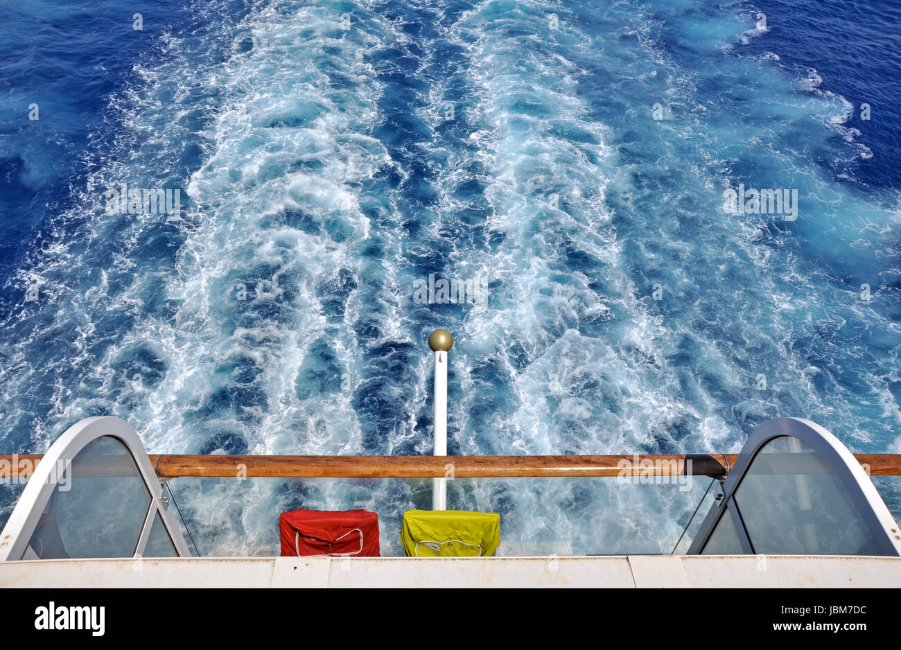 Stern wave of a cruise ship Stock Photo - Alamy