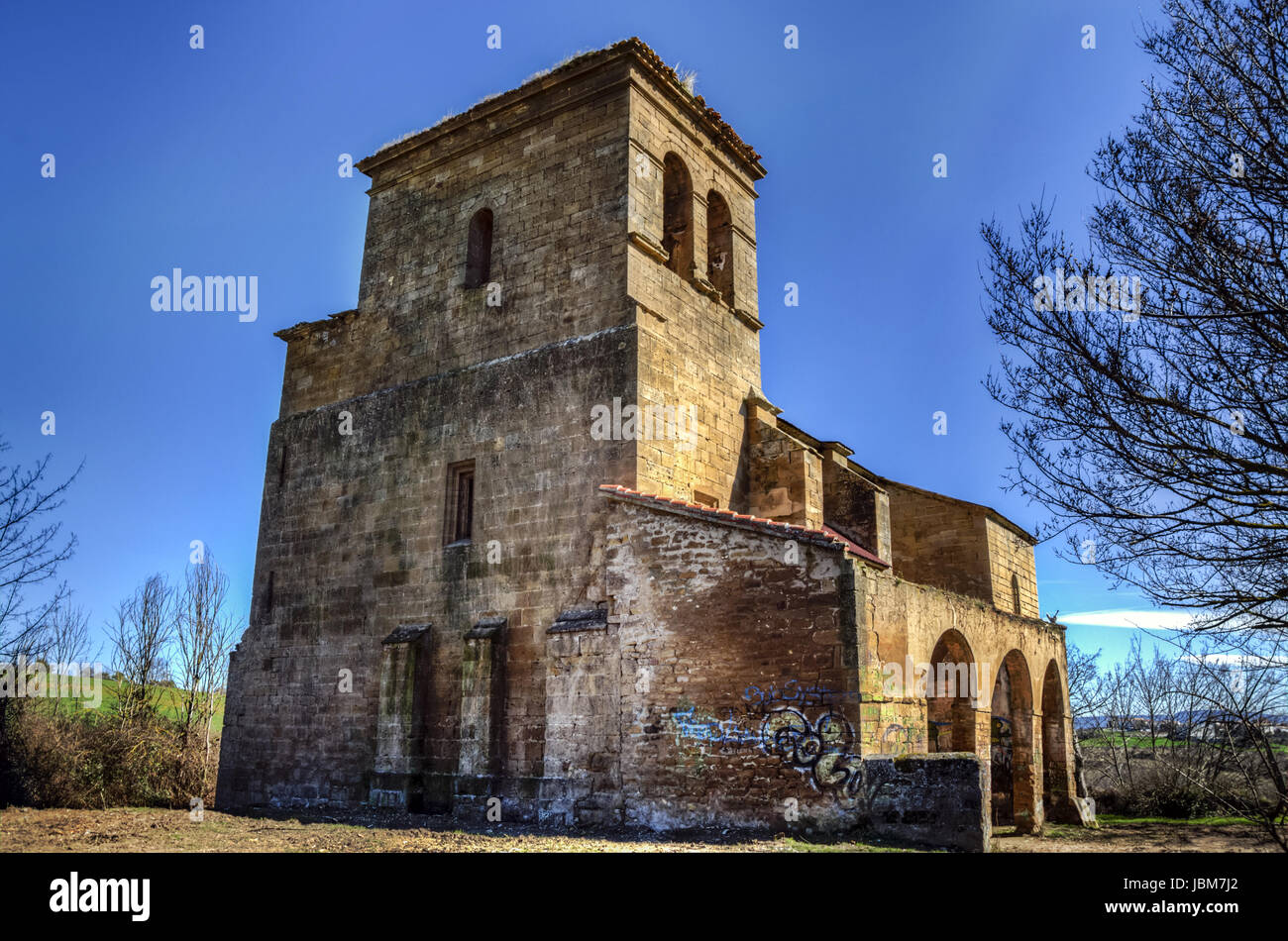 Picture at one abandoned church in Spain Stock Photo - Alamy