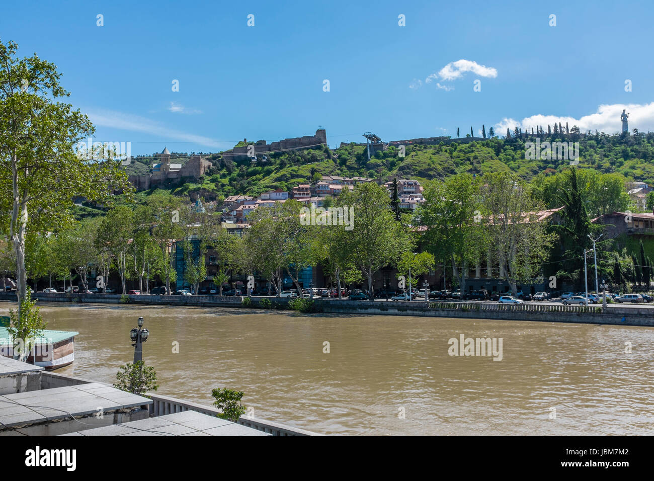 Tbilisi, Georgia, Eastern Europe - Mtkvari (Kura) River and Rike Park ...
