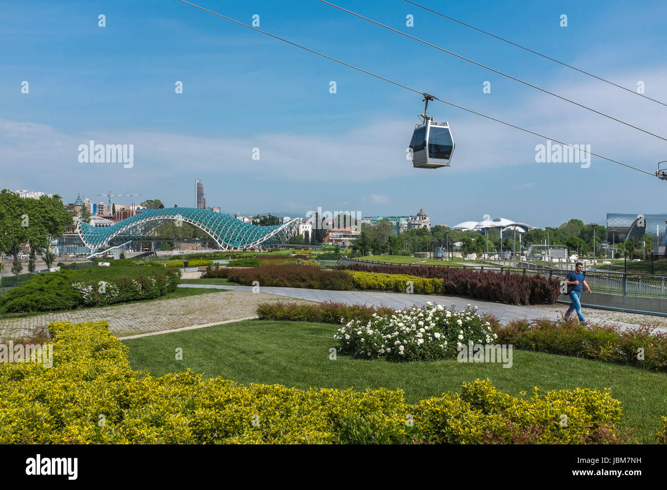 Aerial Tramway cable cars at Rike Park, Tbilisi, Georgia, Eastern ...