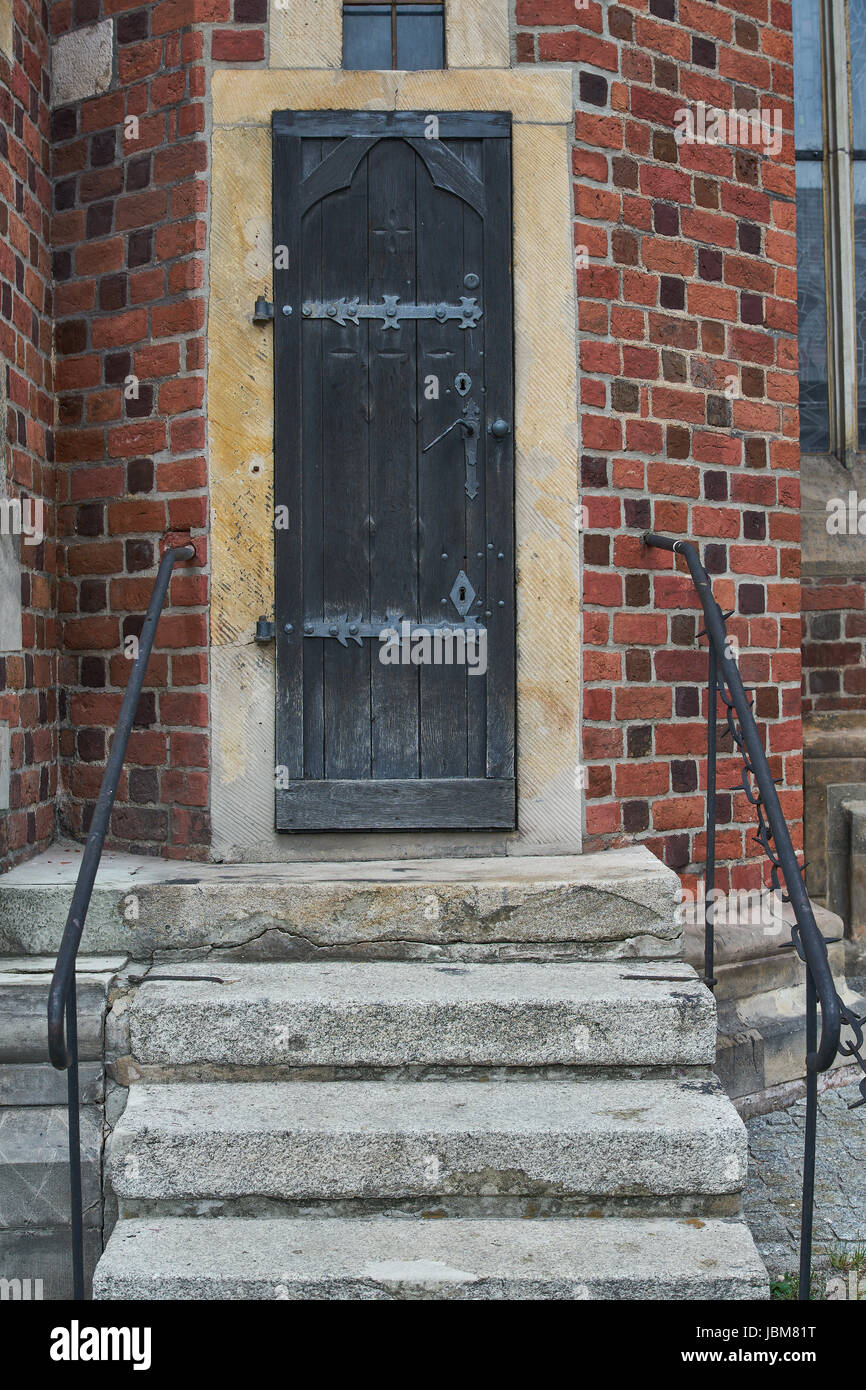 Gothic side gate saint johns the baptist cathedral wroclaw hi-res stock ...