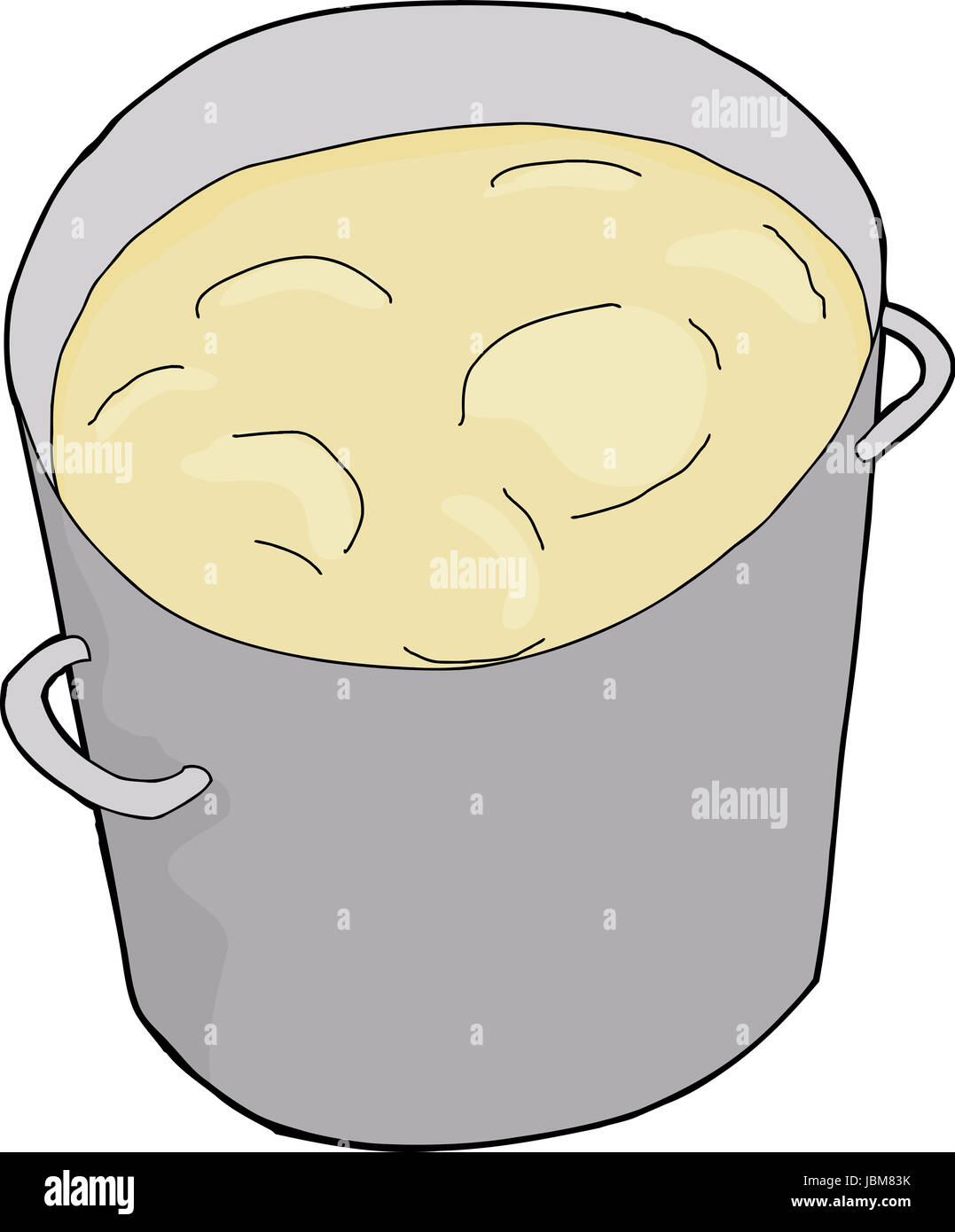 Dumplings cooking in large pot on isolated background Stock Photo - Alamy