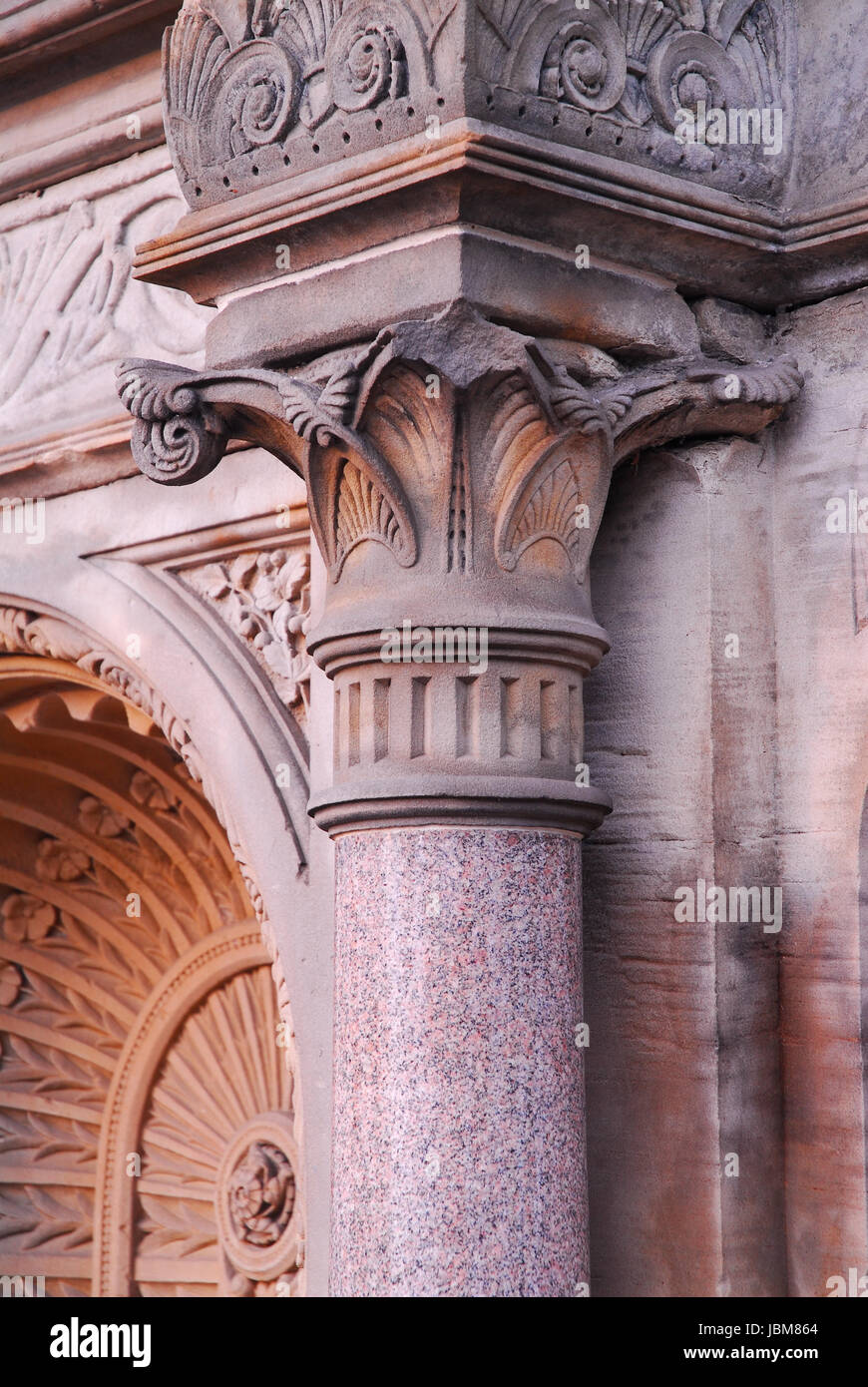 Capital of ornamental marble column Stock Photo - Alamy