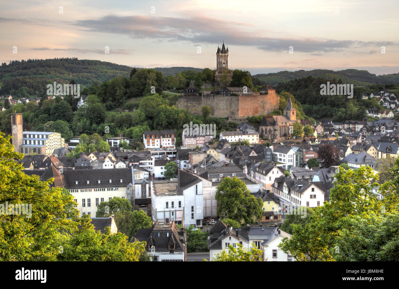 Town Dillenburg with historical Castle in Hesse, Germany Stock Photo ...