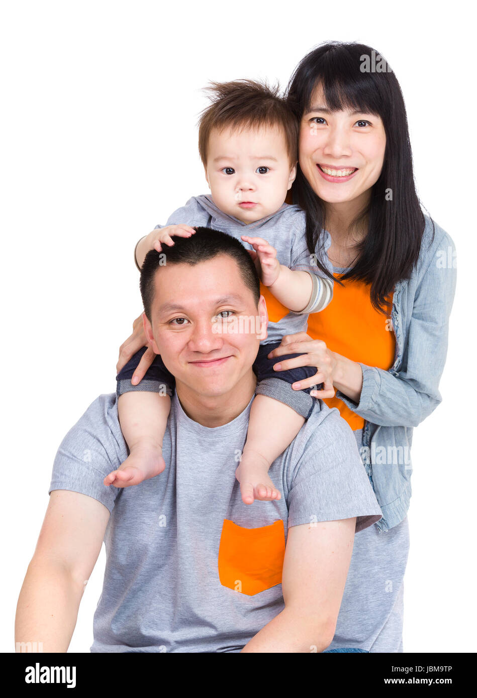 Family with father giving piggyback with baby son Stock Photo - Alamy