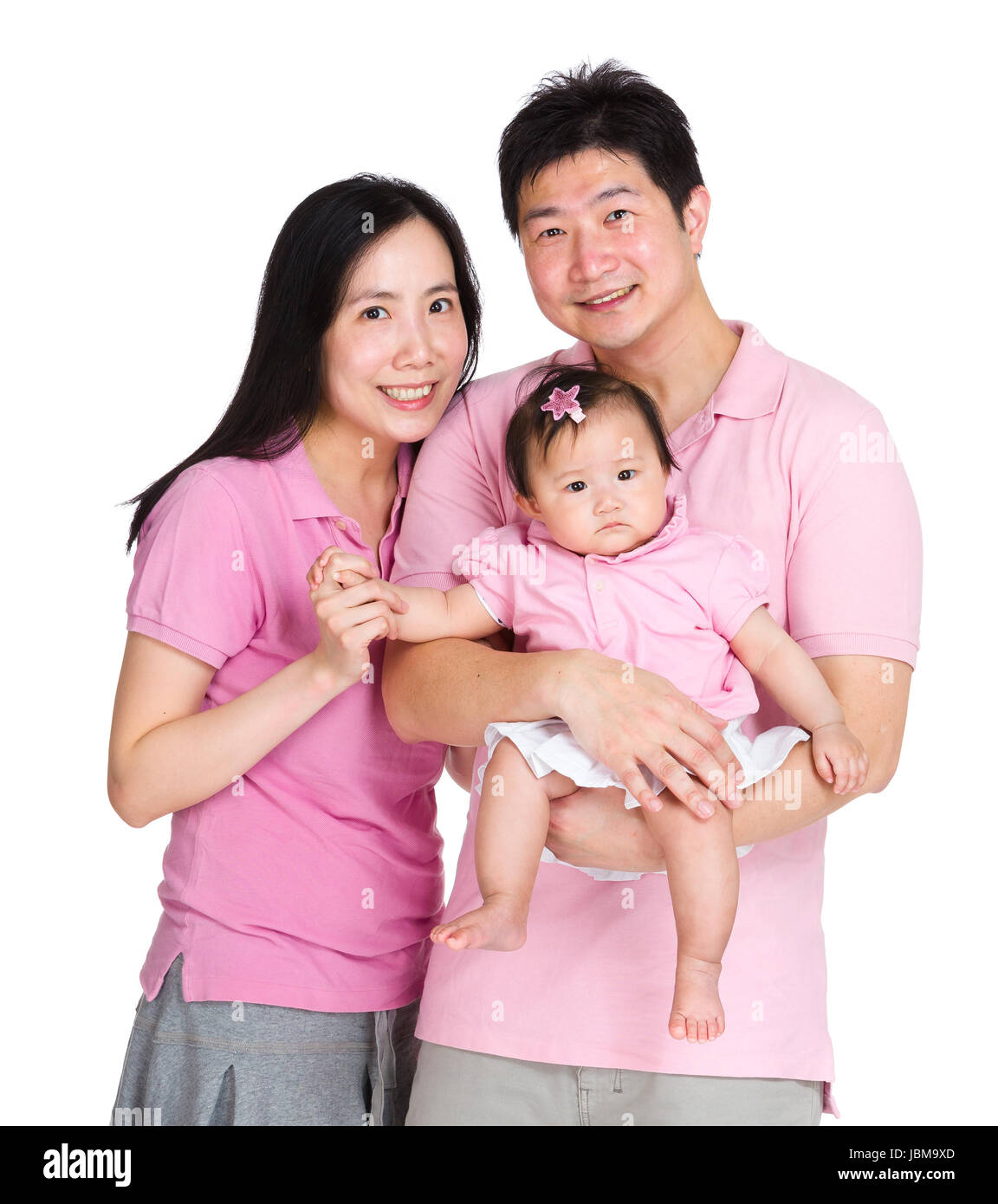 Happy Family With Daughter Stock Photo Alamy