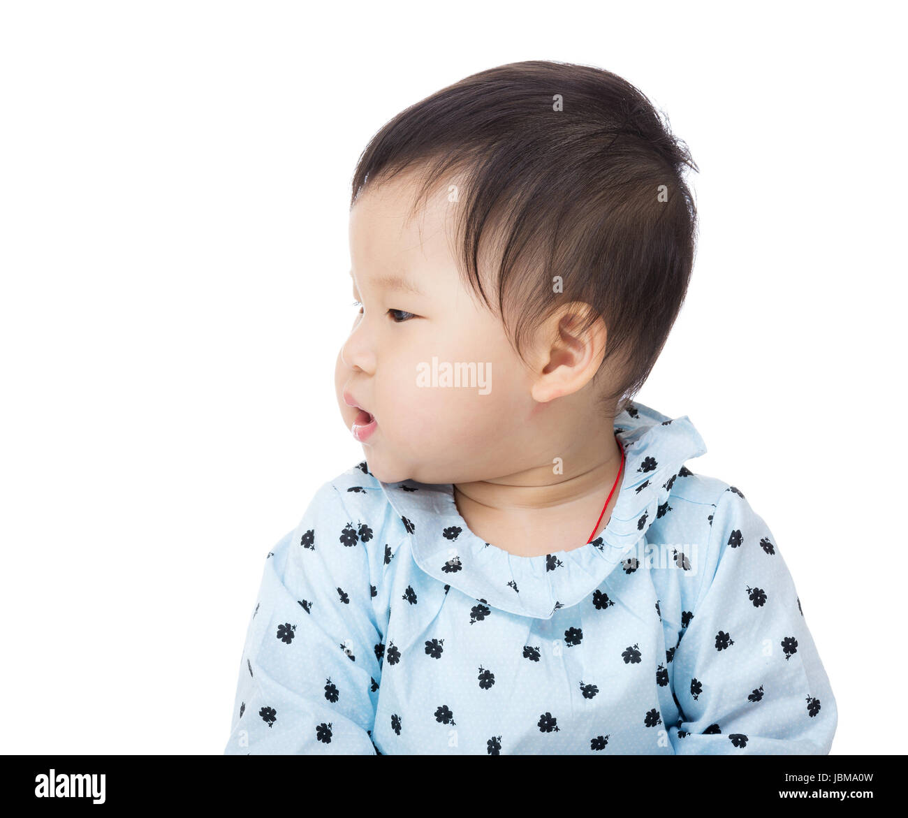 Side profile of baby girl Stock Photo - Alamy