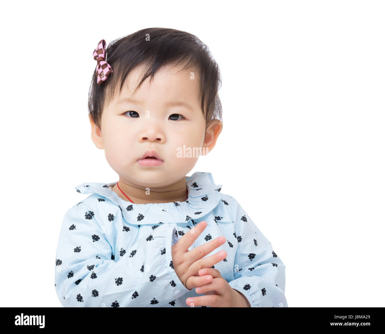 Asia baby girl clapping hand Stock Photo - Alamy