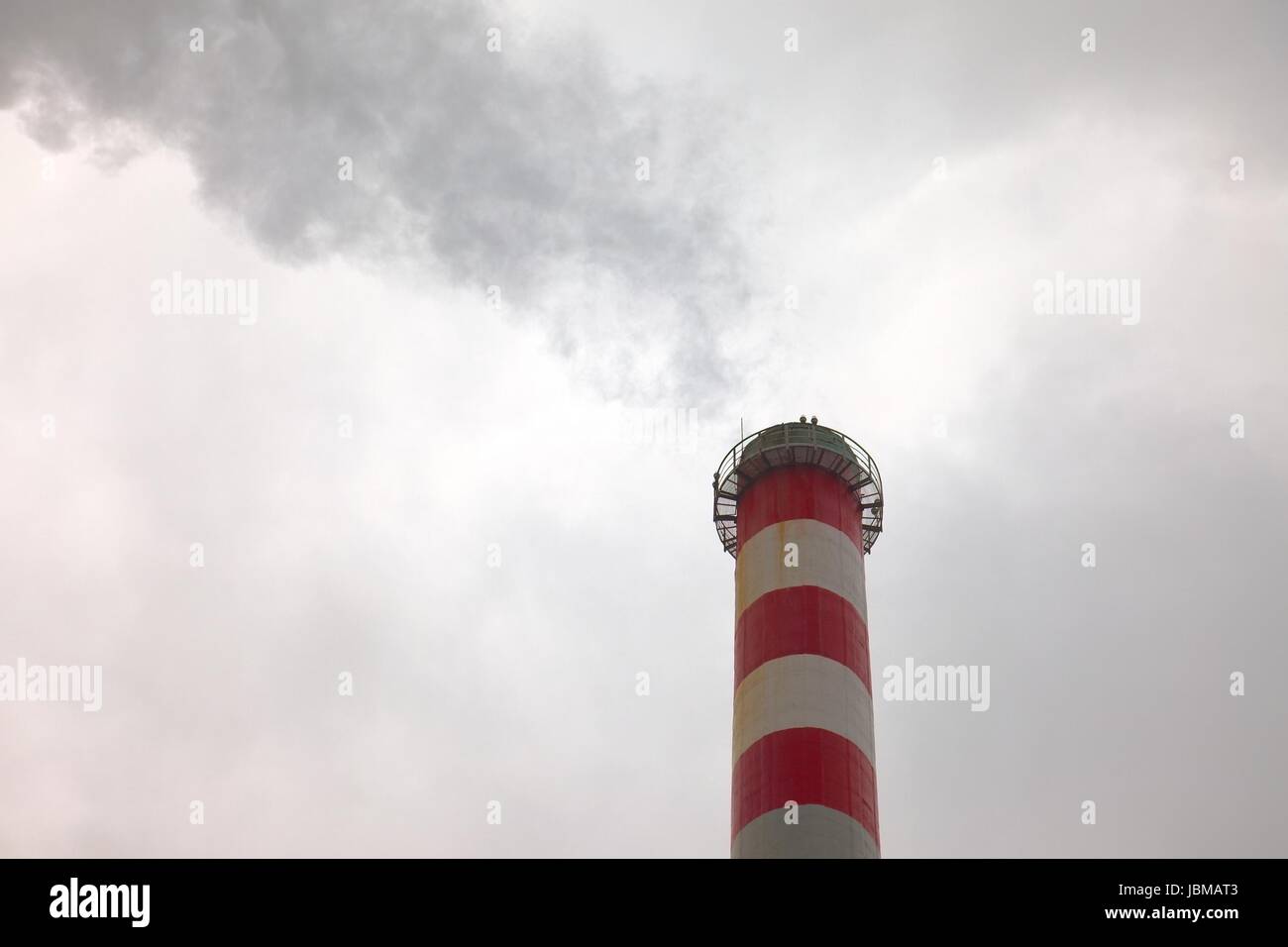 Detail factory smoking chimney hi-res stock photography and images - Alamy