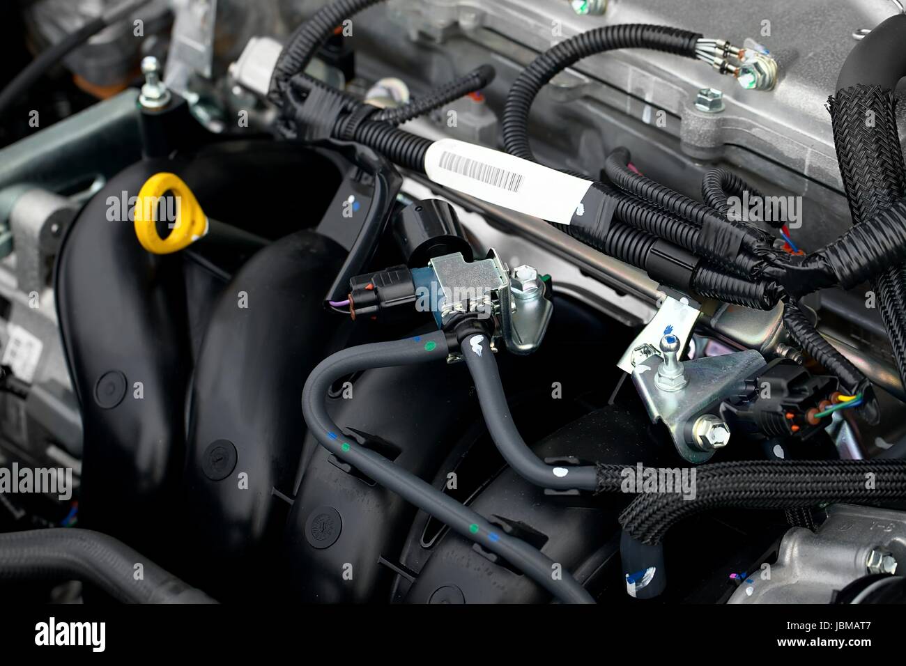 Detail of a car engine Stock Photo - Alamy