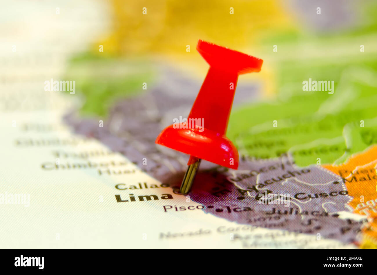 Pinned peru map hi-res stock photography and images - Alamy