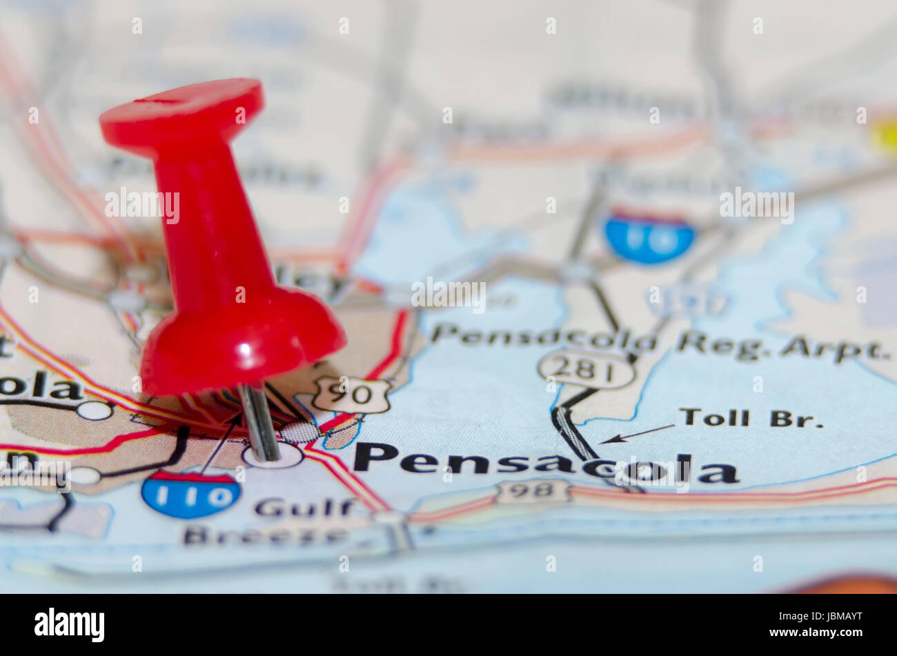 Map of pensacola hi-res stock photography and images - Alamy