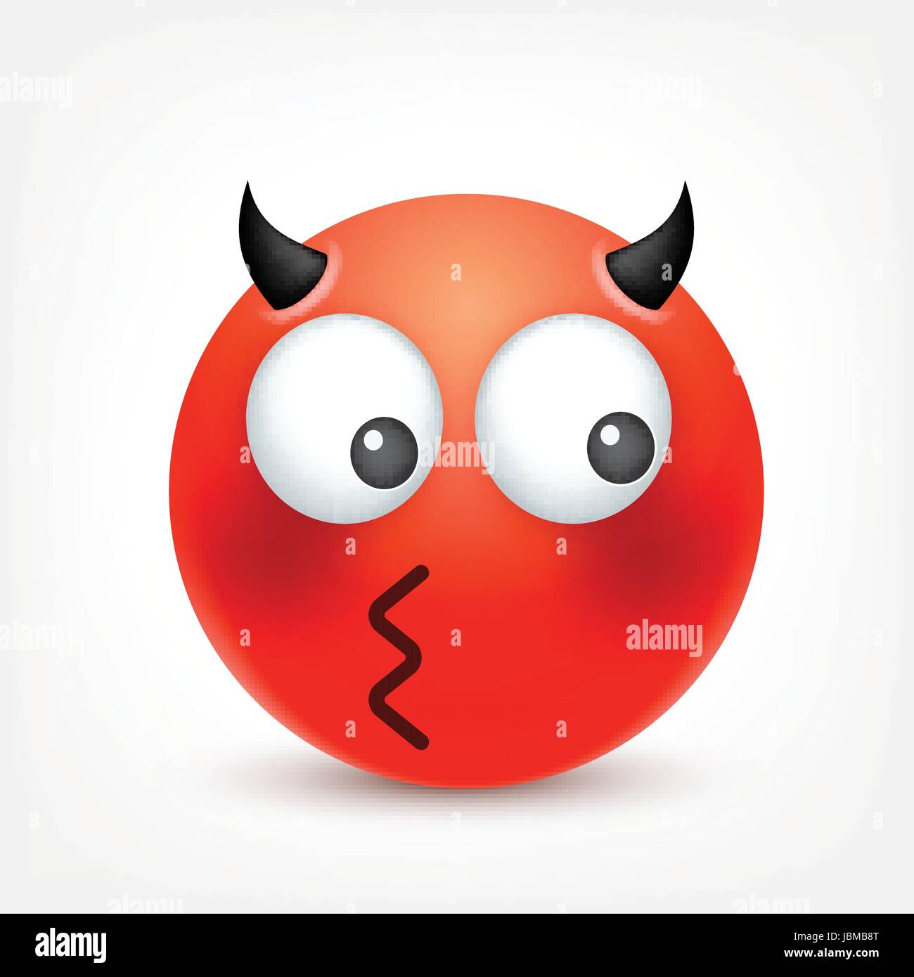 Smiley,emoticon. Yellow face with emotions. Facial expression. 3d realistic emoji. Funny cartoon ...