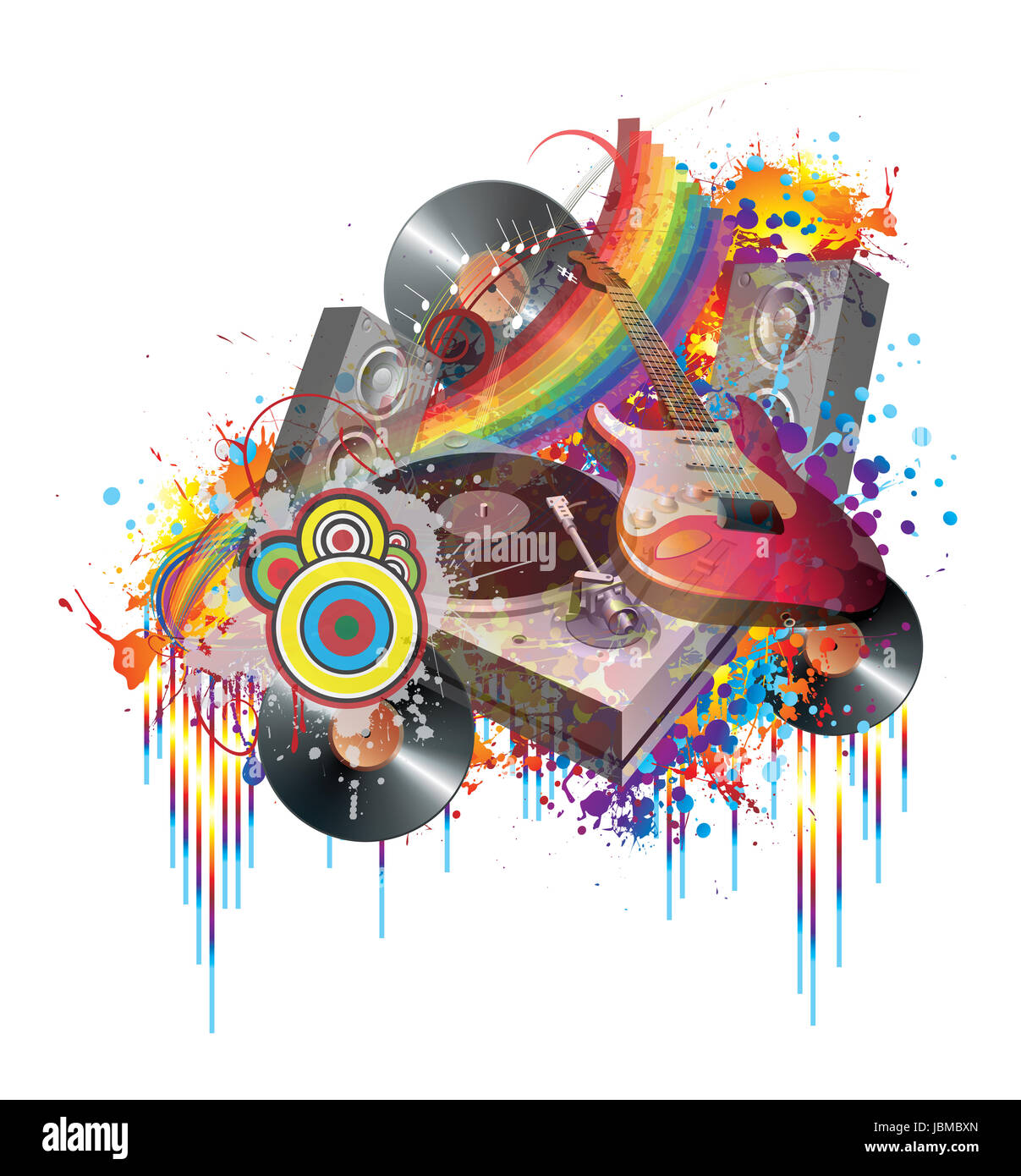 Music party illustration Stock Photo - Alamy