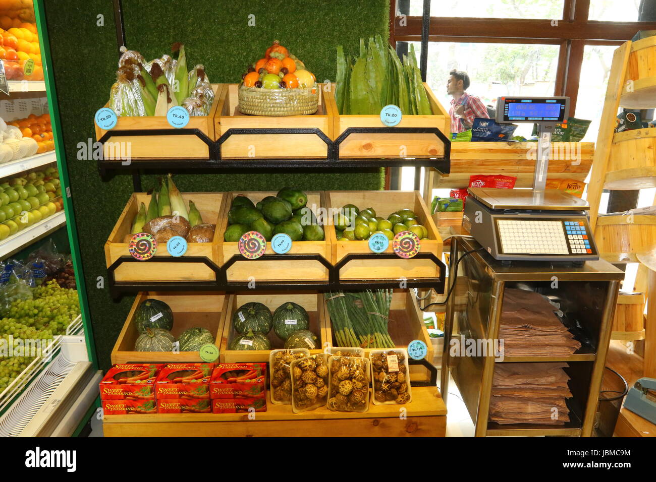 Organic vegetable Section in shopping mall Stock Photo - Alamy