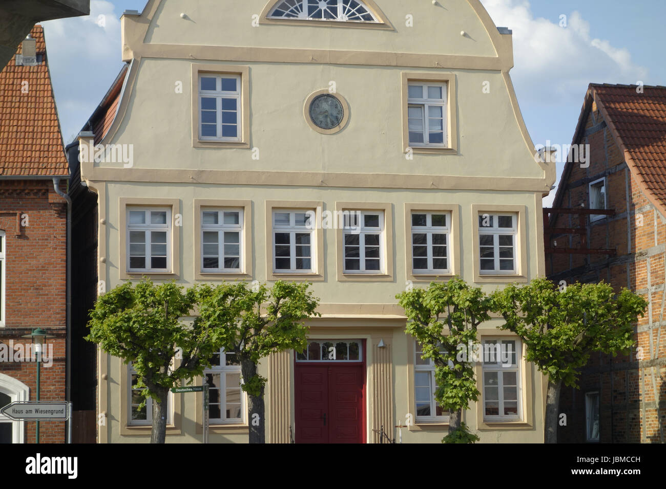 town hall in rehna Stock Photo - Alamy