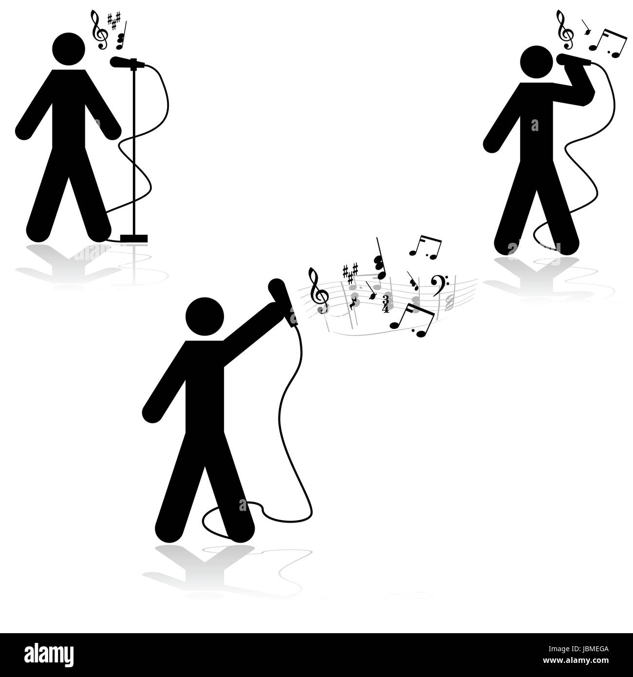 Stick figure illustration music hi-res stock photography and images - Alamy