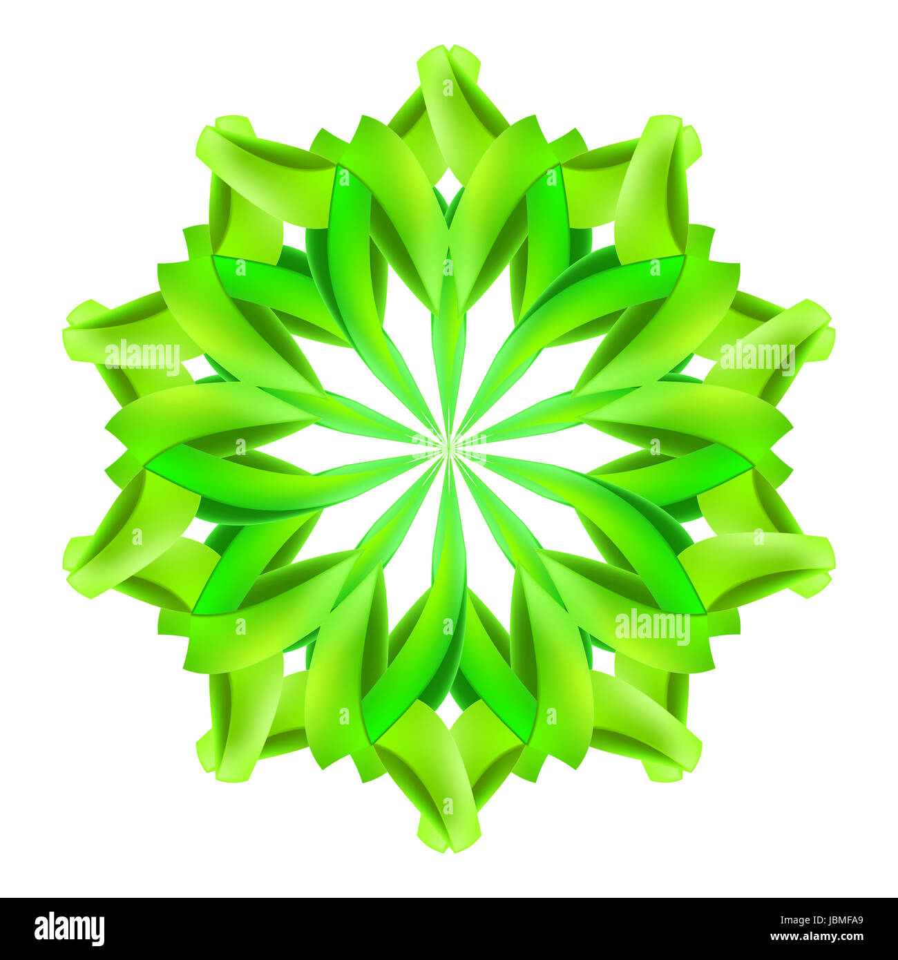 Abstract green design element made of paper or ribbons Stock Photo - Alamy
