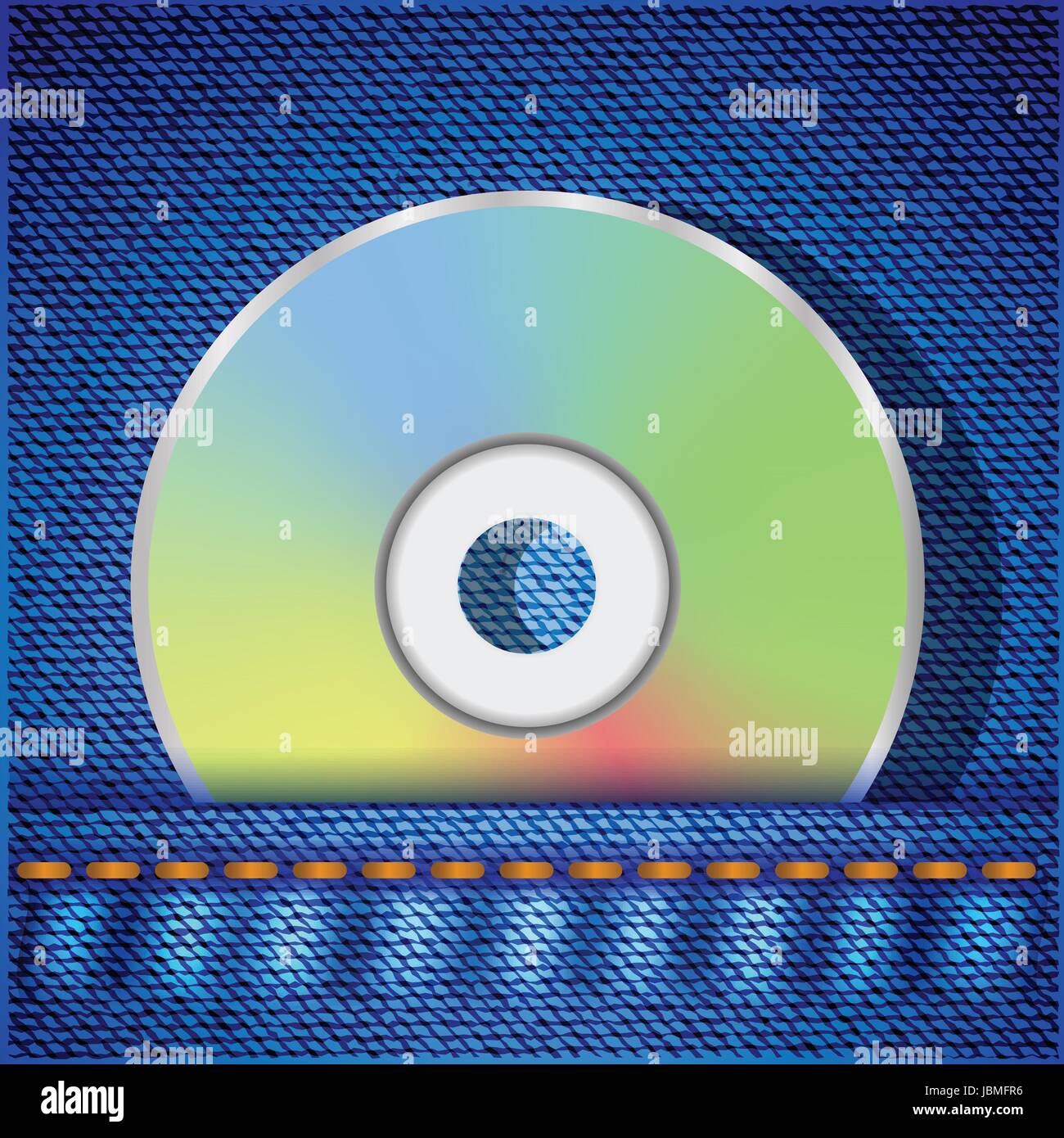colorful illustration with CD disc on a blue jeans background for your ... colorful illustration with CD disc on a blue jeans background for your ...