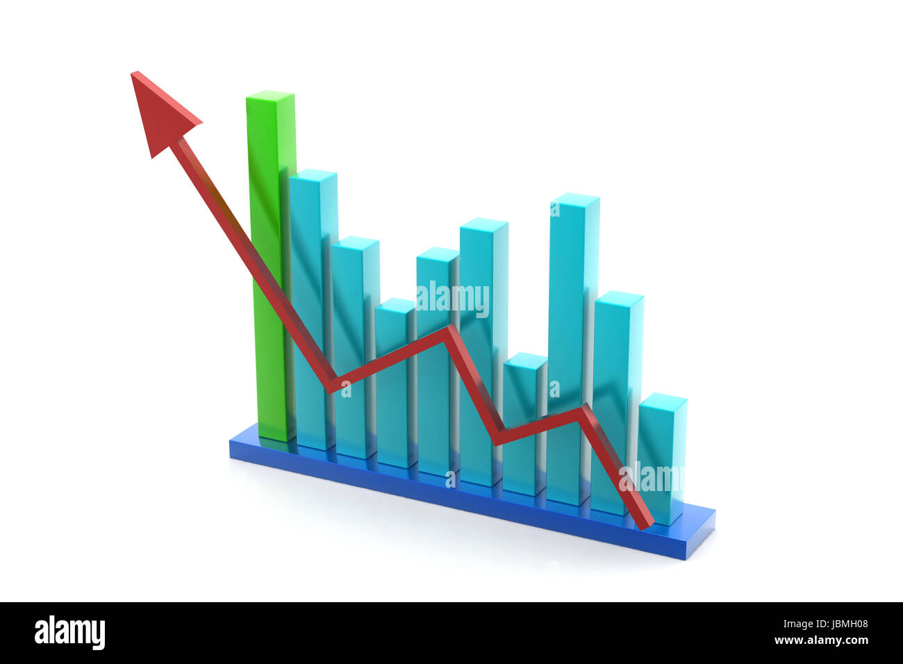 3d rendered business graph Stock Photo - Alamy