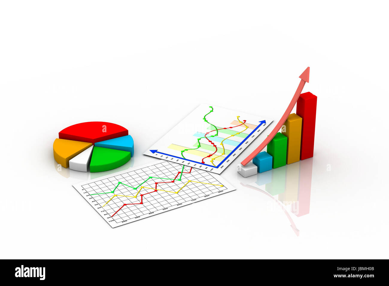 Business graph with chart Stock Photo - Alamy