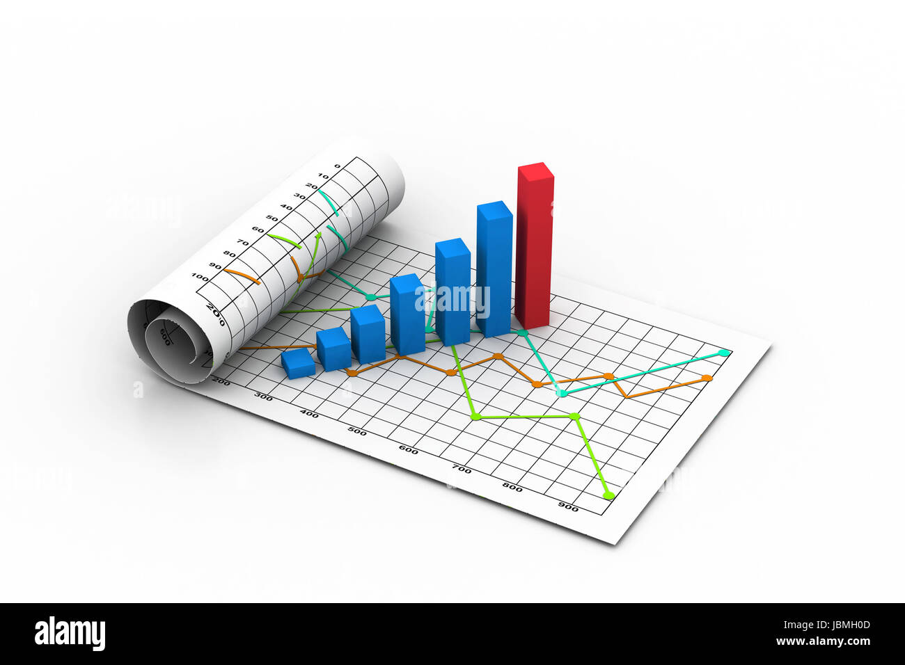 Business graph with chart Stock Photo - Alamy