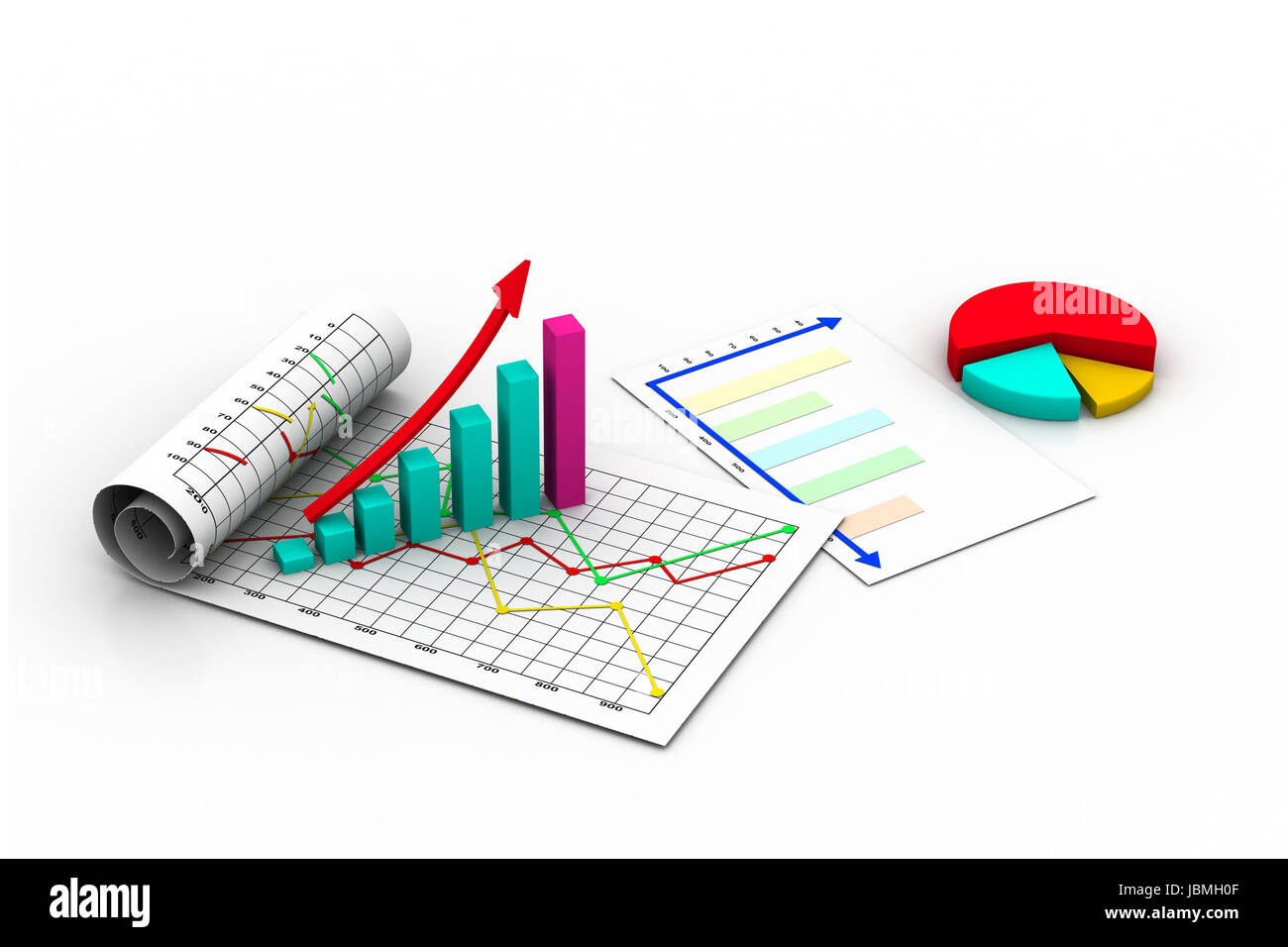 Business graph with chart Stock Photo - Alamy