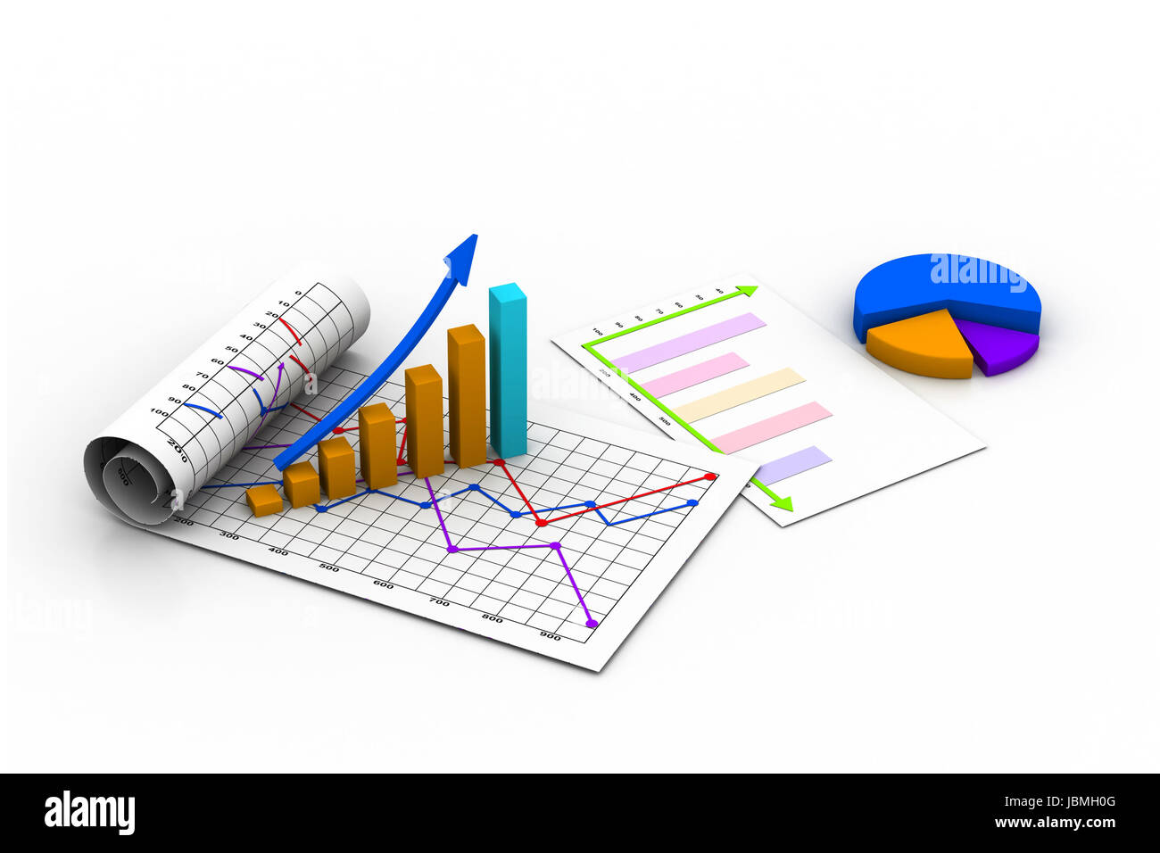 Business graph with chart Stock Photo - Alamy