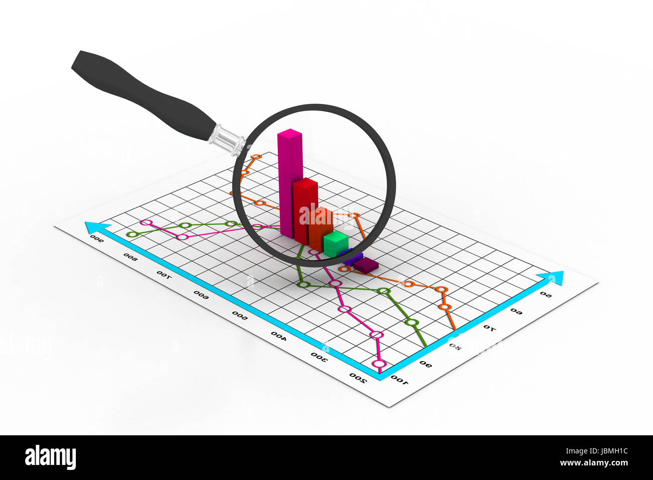 Financial data document graph chart Cut Out Stock Images & Pictures - Alamy