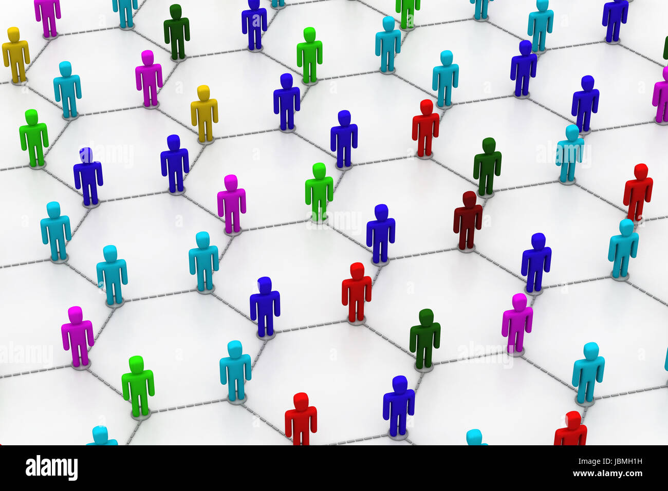 Colorful people network Stock Photo - Alamy
