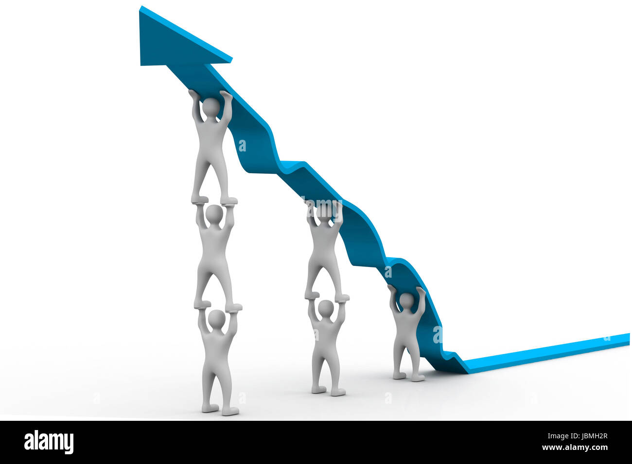 People pushing up the arrow Stock Photo - Alamy