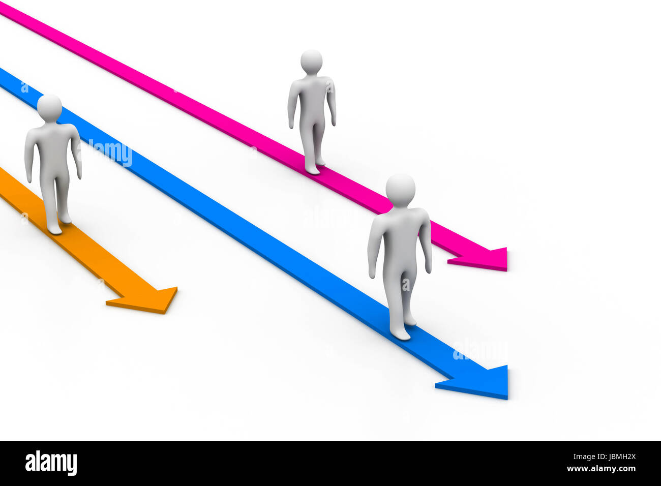 Selecting the right direction Stock Photo - Alamy