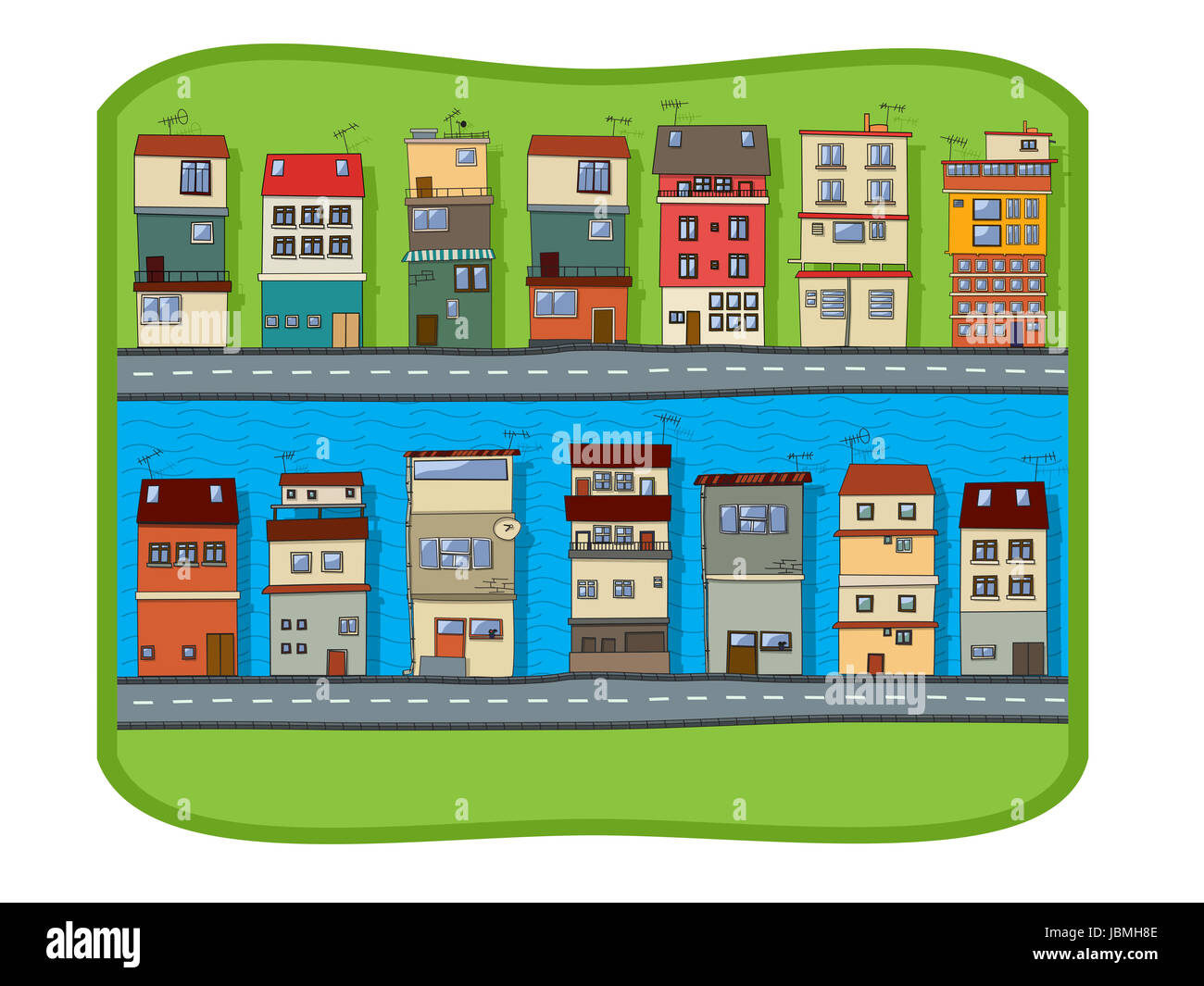 Spring on small river Cut Out Stock Images & Pictures - Alamy