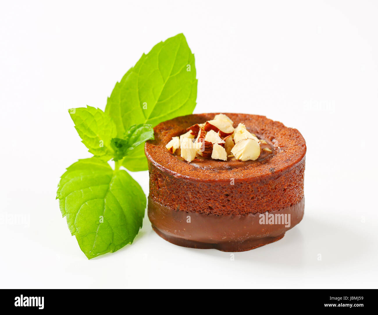 Mini chocolate cake with hazelnut filling Stock Photo - Alamy