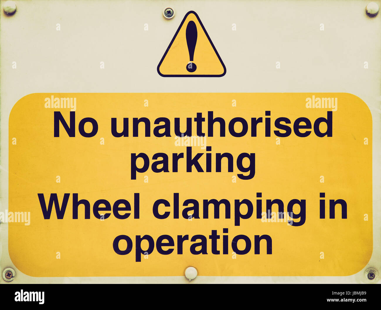 Vintage retro looking A road sign for a parking area Stock Photo - Alamy
