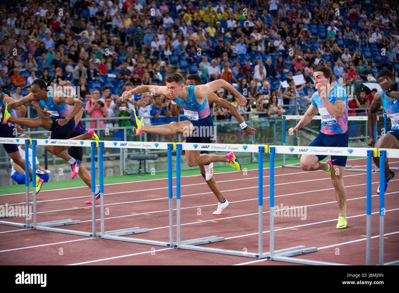 110m Men's Hurdles Stock Photo - Alamy